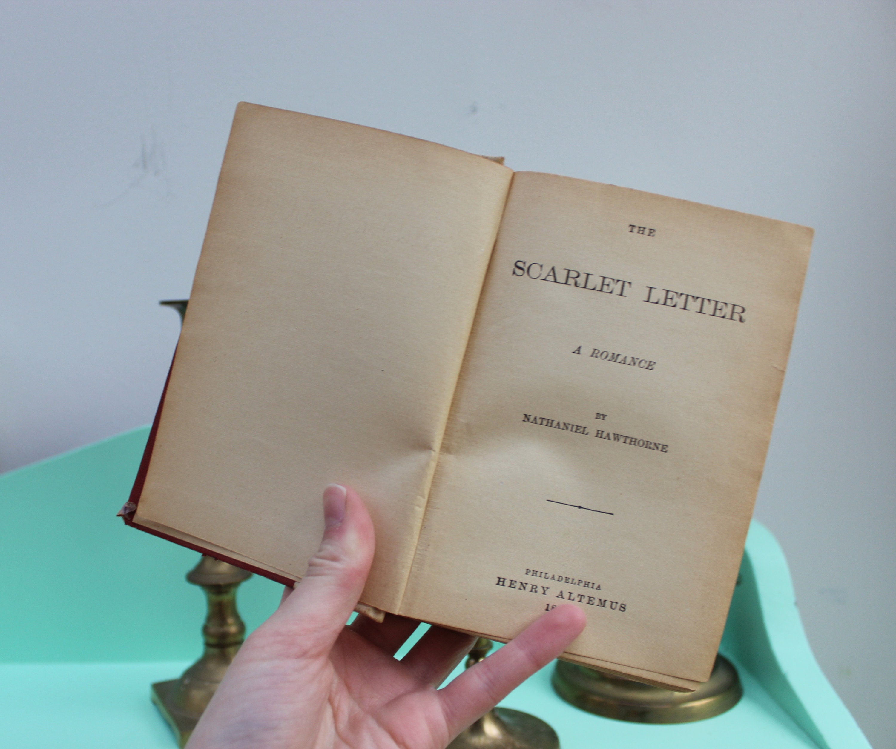Antique 1892 The Scarlet Letter Book, 2nd edition The Scarlet Letter ...