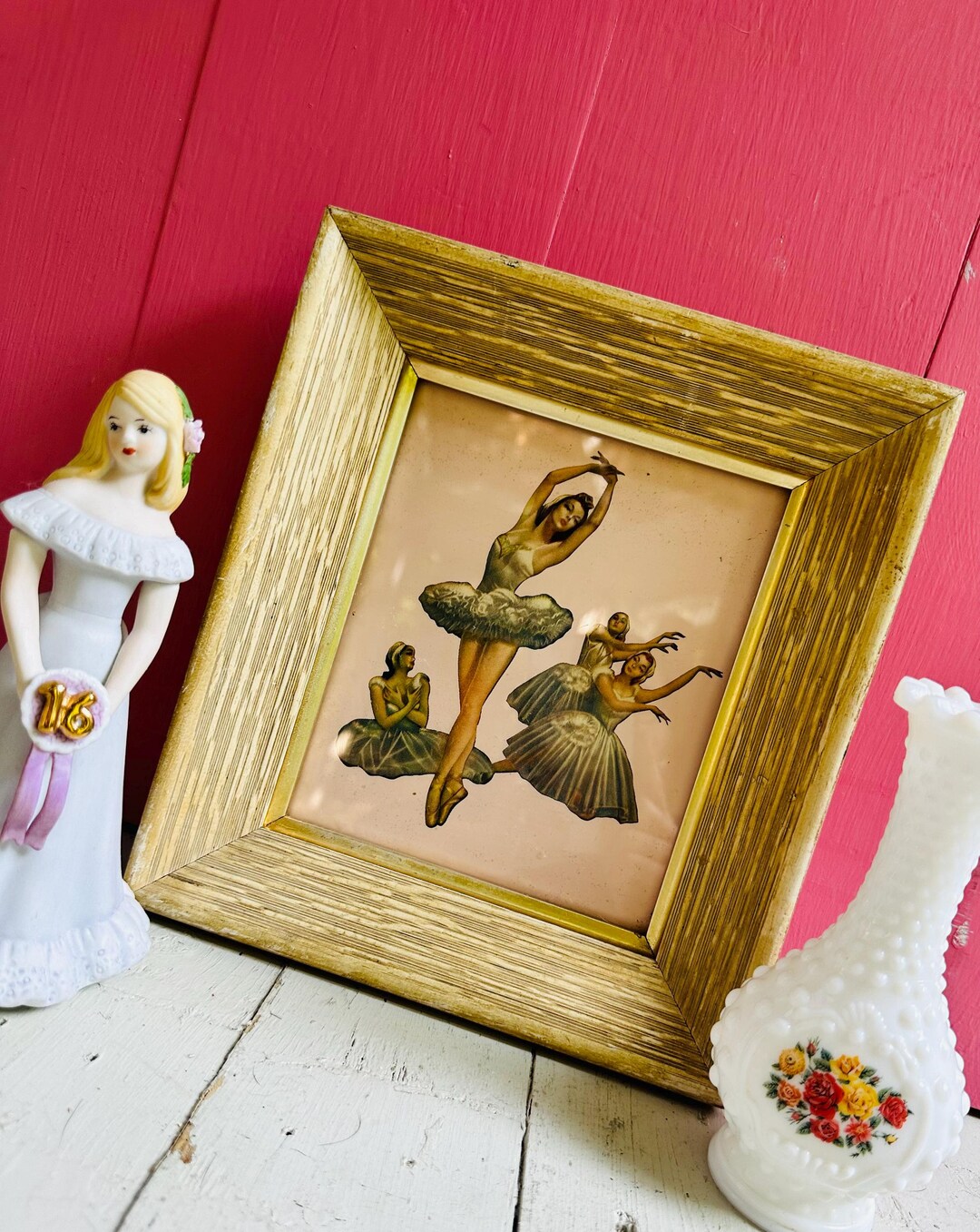 Vintage 1950s Ballerina Wall Decor, Vintage Ballerina Picture ...