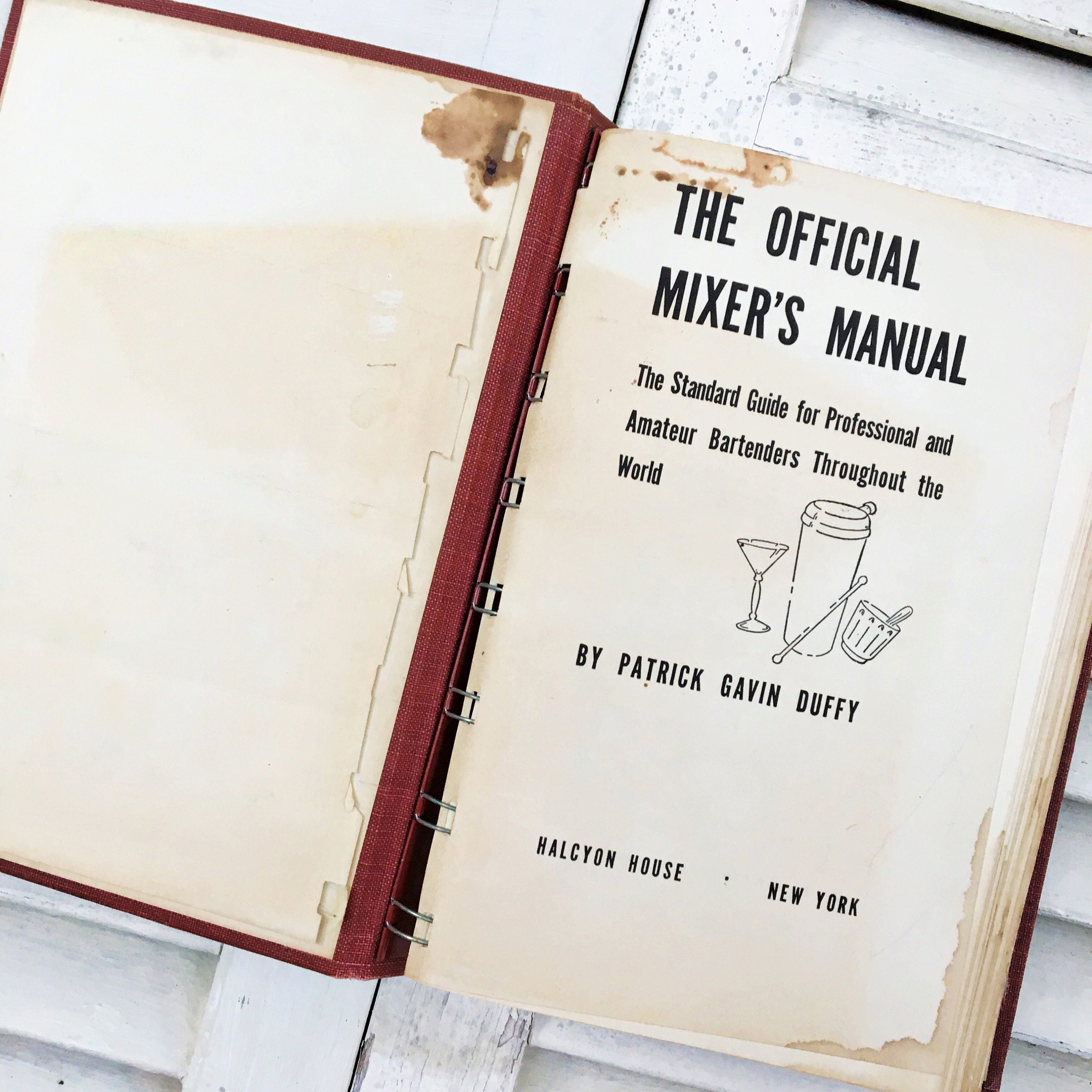 Vintage 1940s Book, The Official Mixer's Manual by Patrick Gavin Duffy, Vintage Cocktail Recipe ...