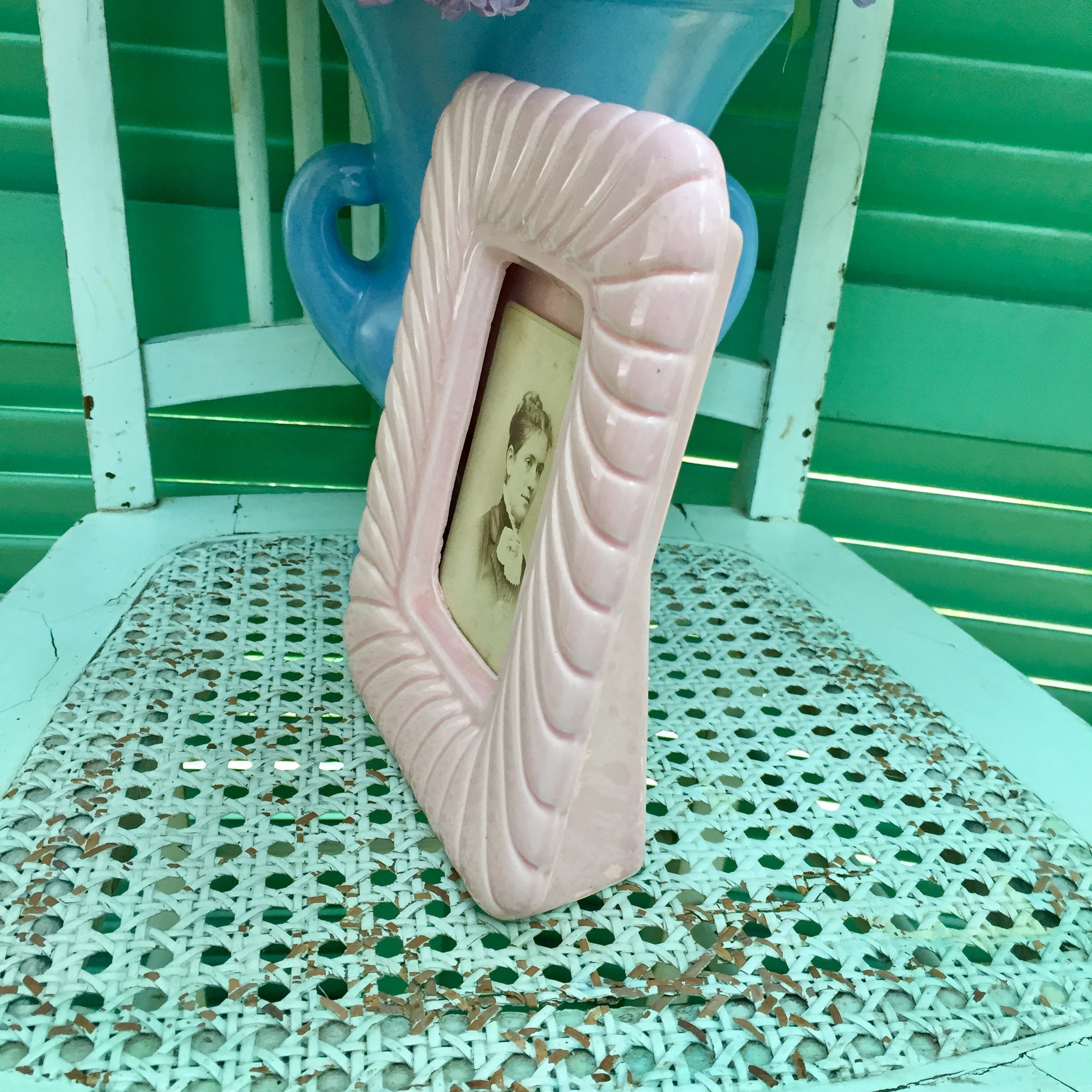 Vintage Pink Ceramic Picture Frame, Vintage Ceramic Picture Frame ...