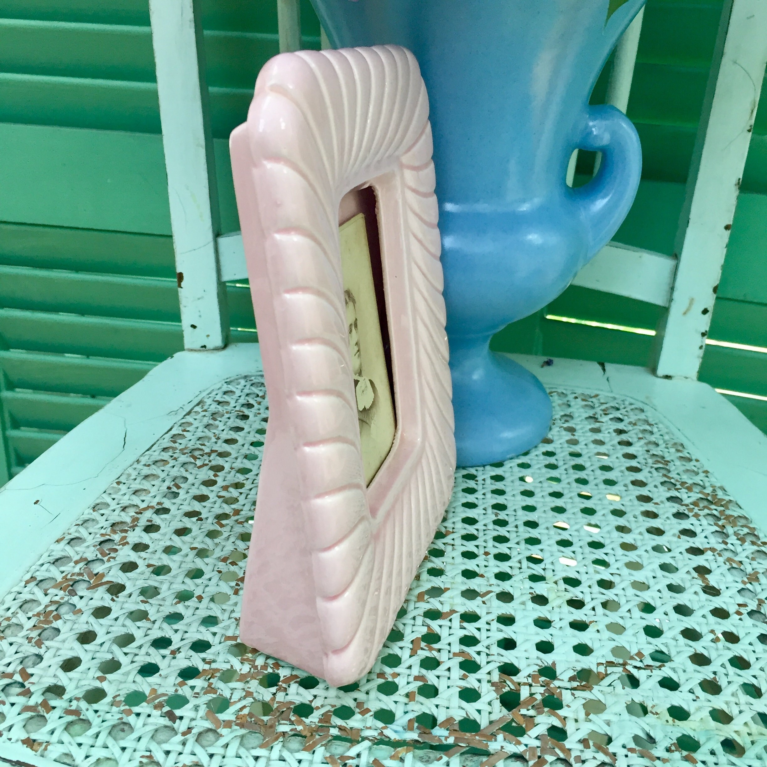 Vintage Pink Ceramic Picture Frame, Vintage Ceramic Picture Frame ...