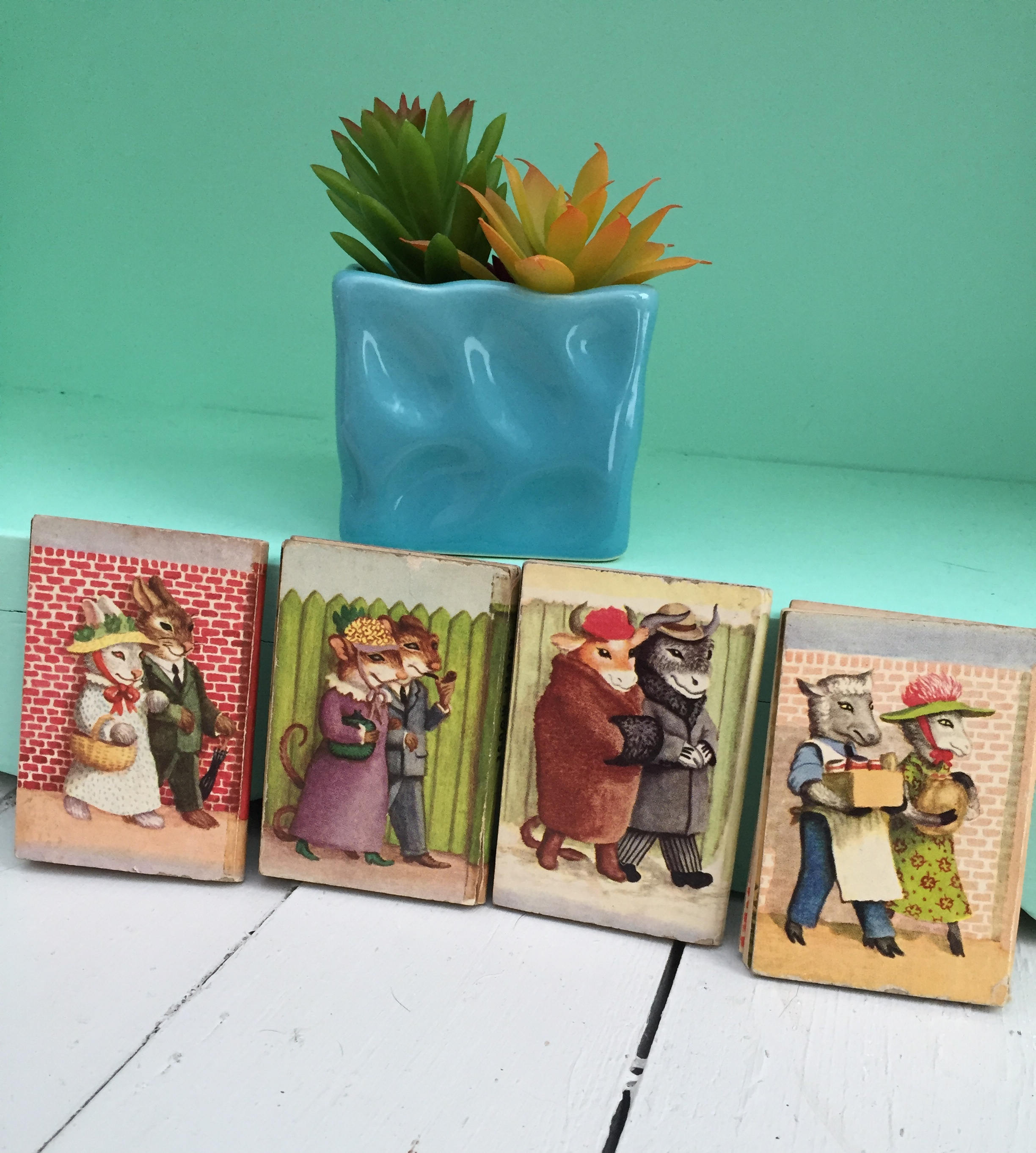 Vintage 1940s Tiny Golden Books, Set of Four, 1940s Miniature Children ...
