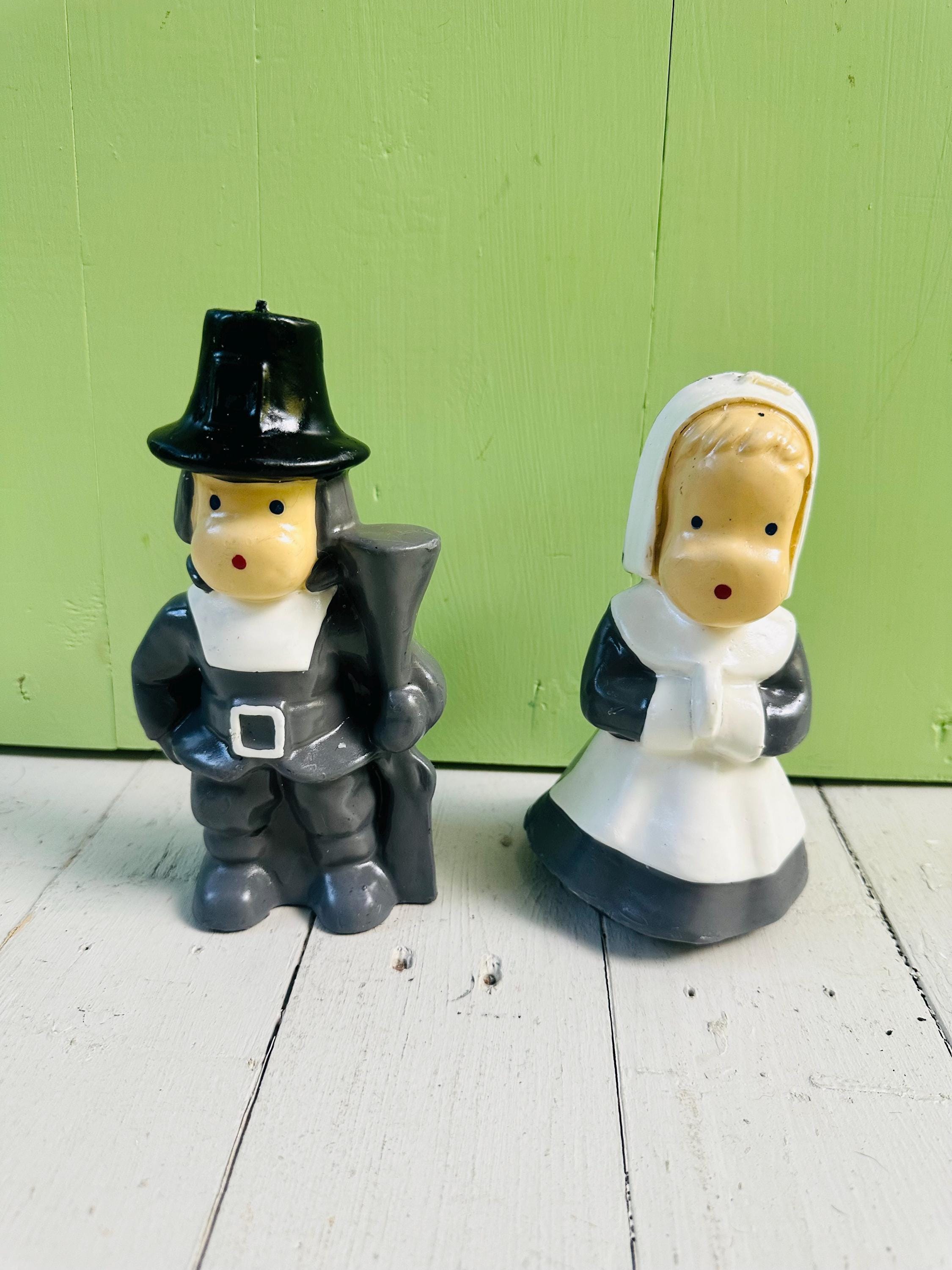 Vintage Gurley Candles Pilgrim Couple Large Pilgrim Candles Set of Two ...