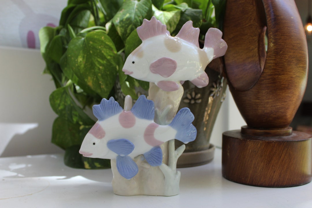 Vintage 1980s Fish Sculpture, Vintage Fish Figurine, Vintage Ocean ...