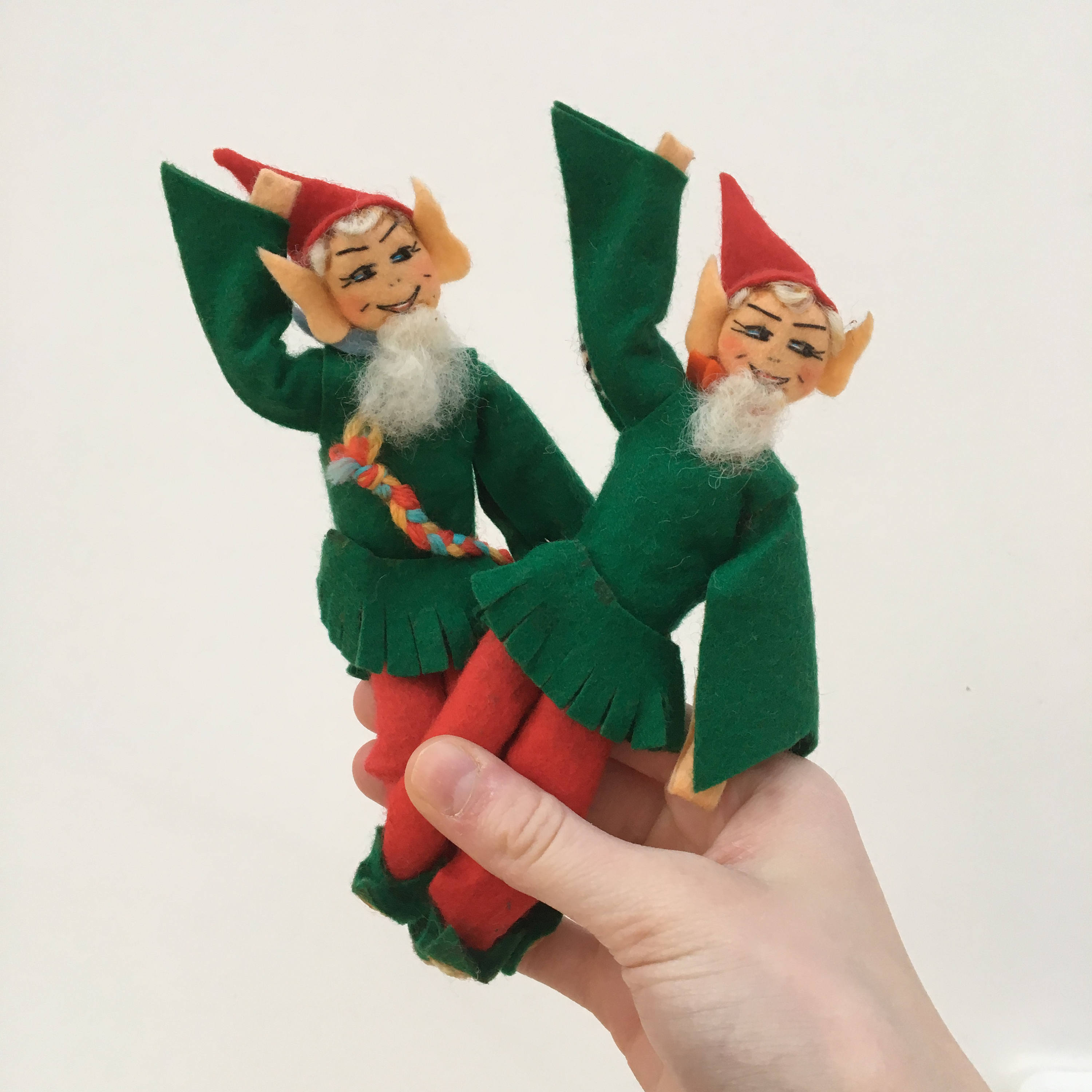 Vintage Christmas Elves, Set of three, Kitschy Christmas Elf, Vintage ...