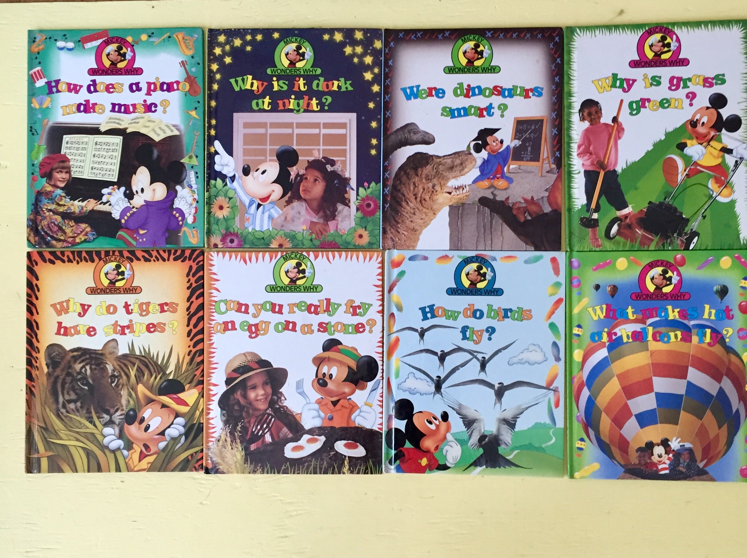 Vintage 1990s Mickey Wonders Why Book Set, Set of 8, Vintage Mickey ...