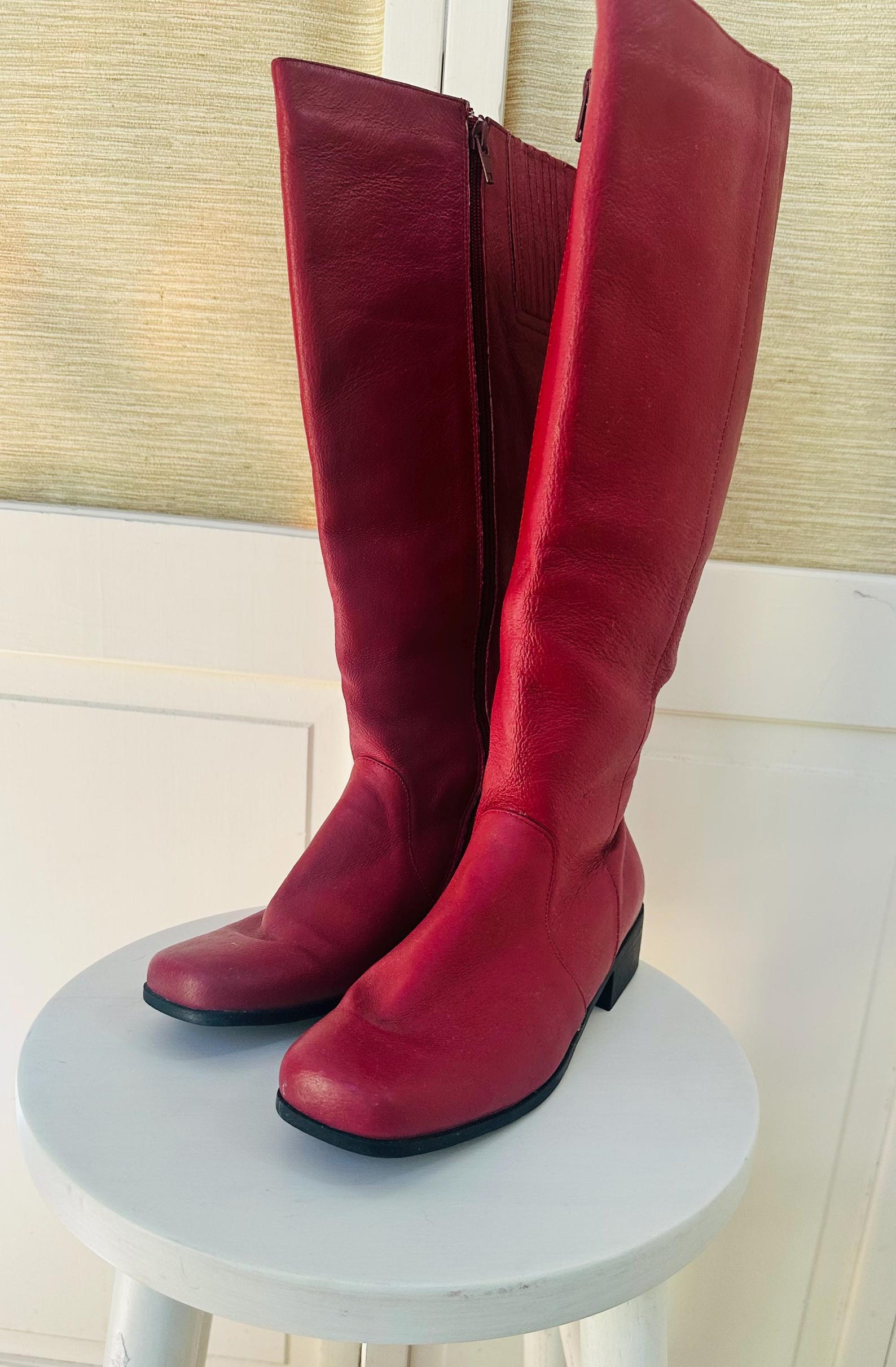 Vintage Y2K Women's Hot Pink Riding Boots, Women's Size 7.5, Vintage ...