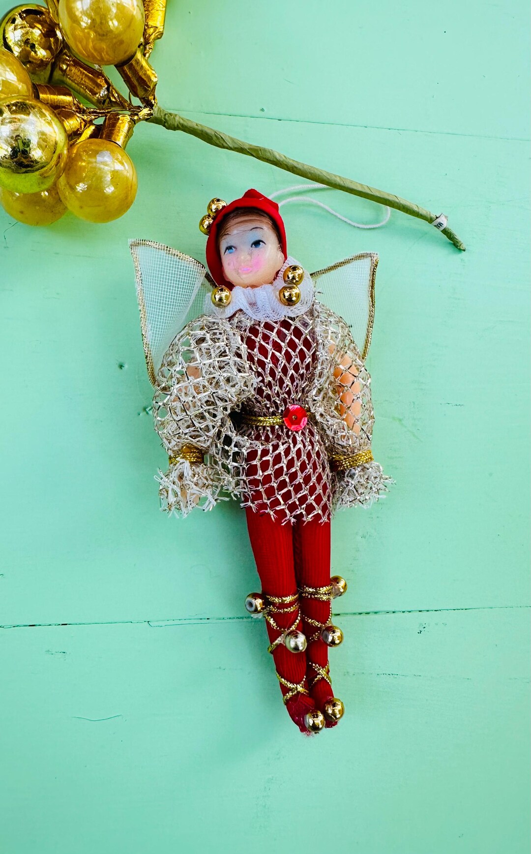 Vintage Rare 1960s Pixie Christmas Ornament Retro Pixie Elf Xmas ...