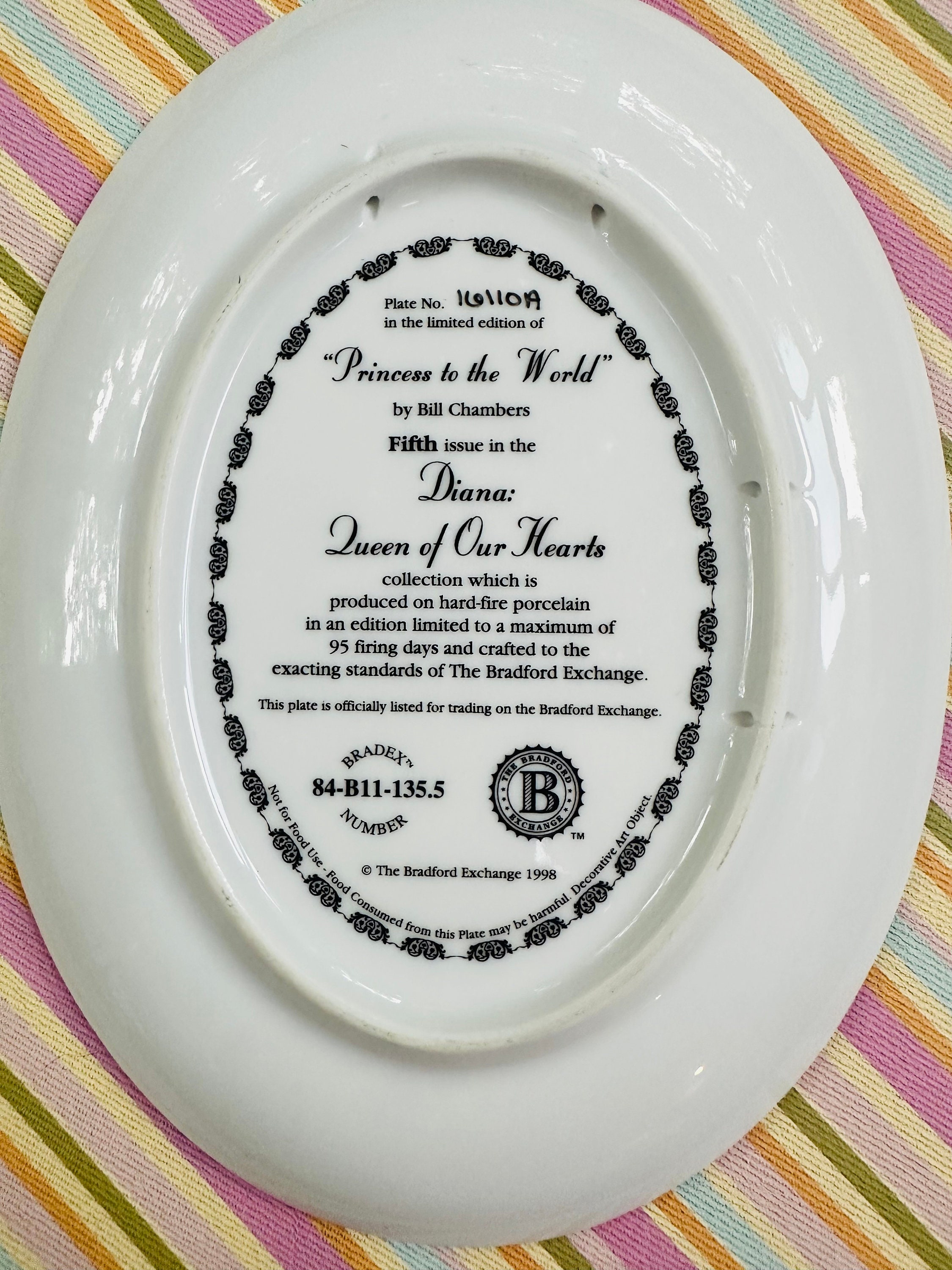 Vintage Princess Diana collectors plate, Princess Diana Wall Plate ...