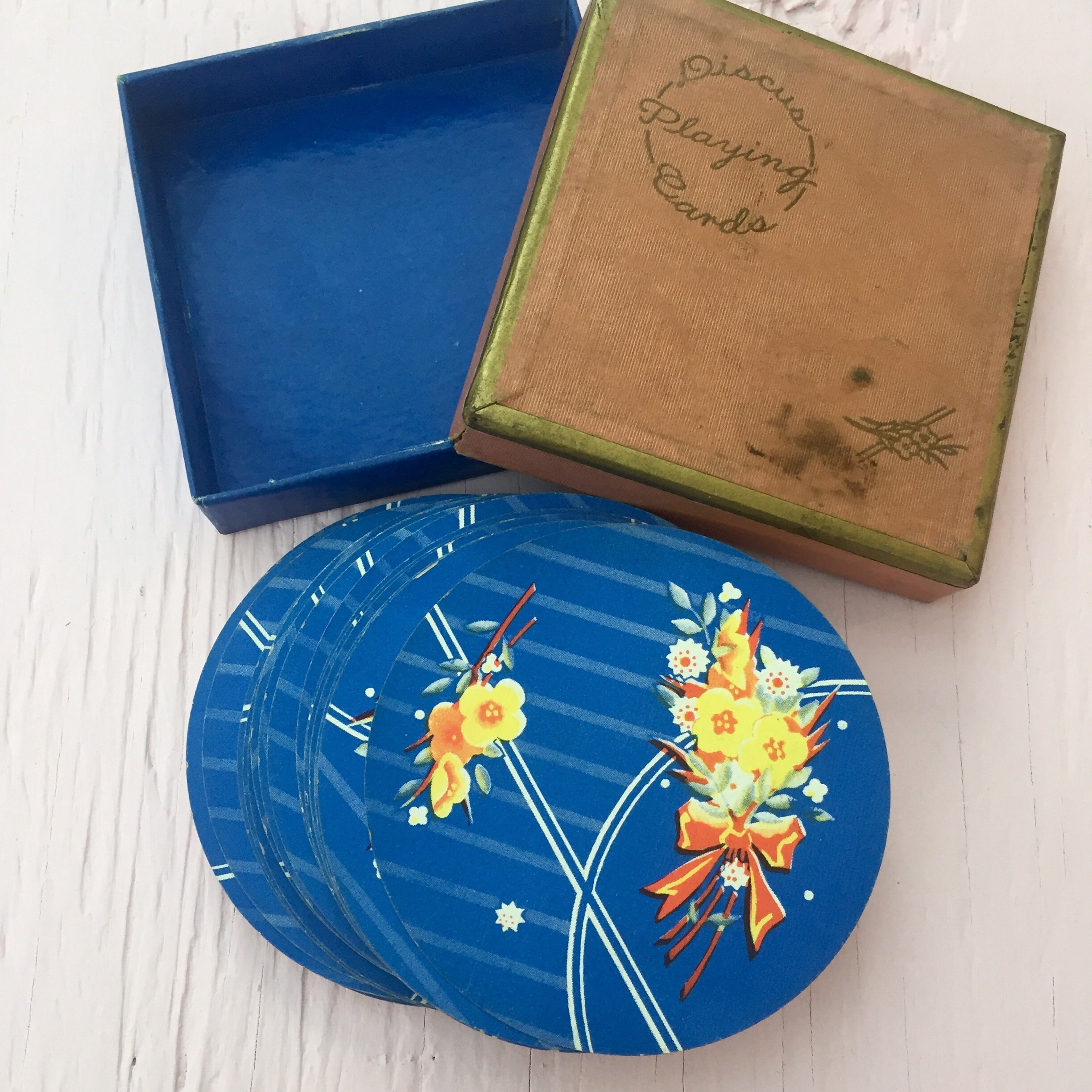 Vintage 1920s Art Deco Playing Cards, Vintage Discus Playing Cards with ...