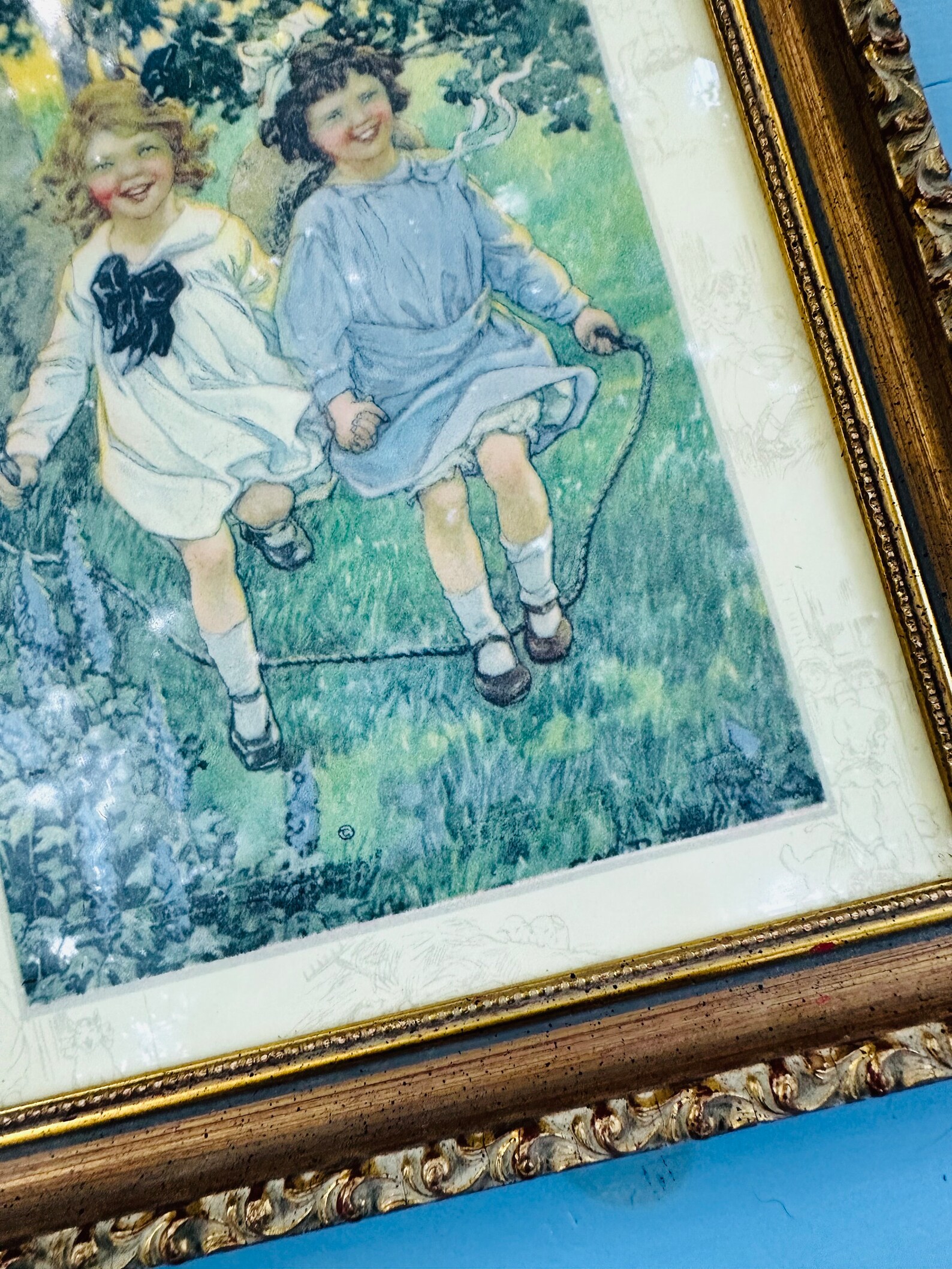 Vintage Little Girl Print, Baby Girl Nursery Decor, Victorian Girls ...