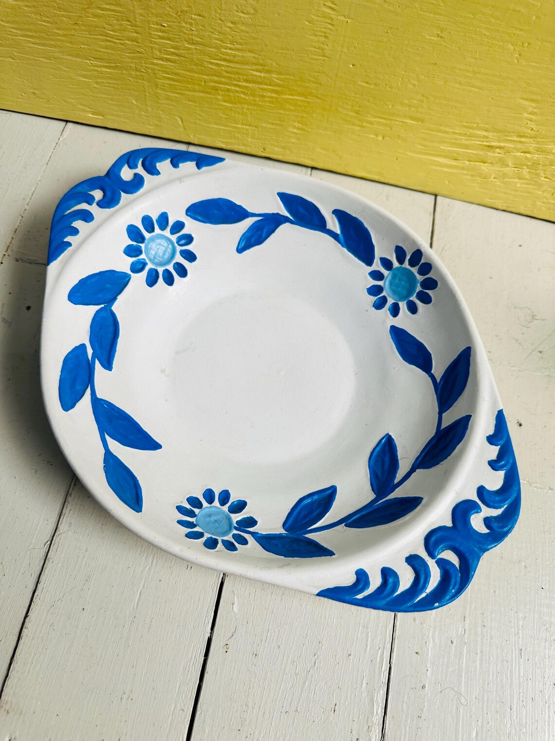 Vintage Handmade Artisan Ceramic Platter, Vintage Small Platter ...