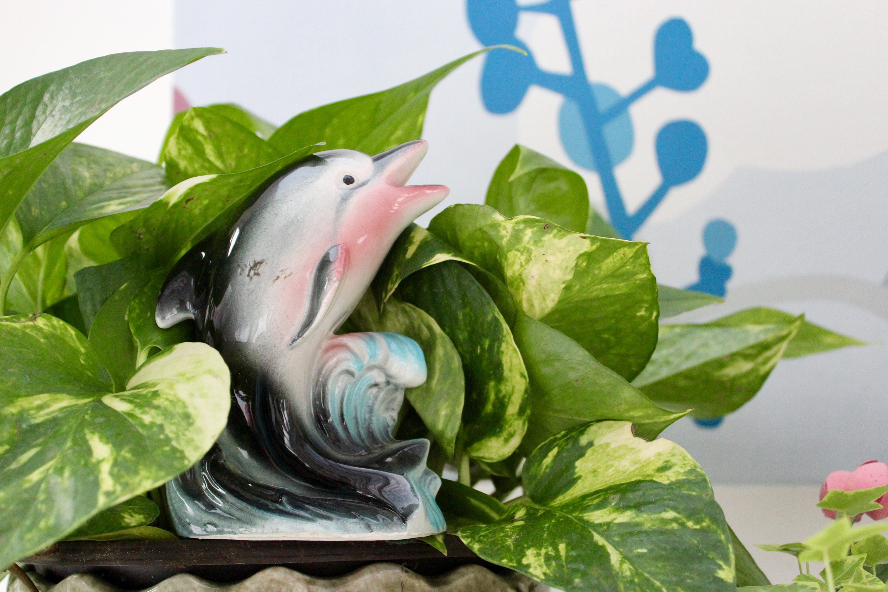 RESERVED FOR JEN- Vintage Dolphin Bank, Vintage Japanese Dolphin Bank ...