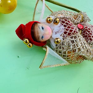 Vintage Rare 1960s Pixie Christmas Ornament Retro Pixie Elf Xmas ...
