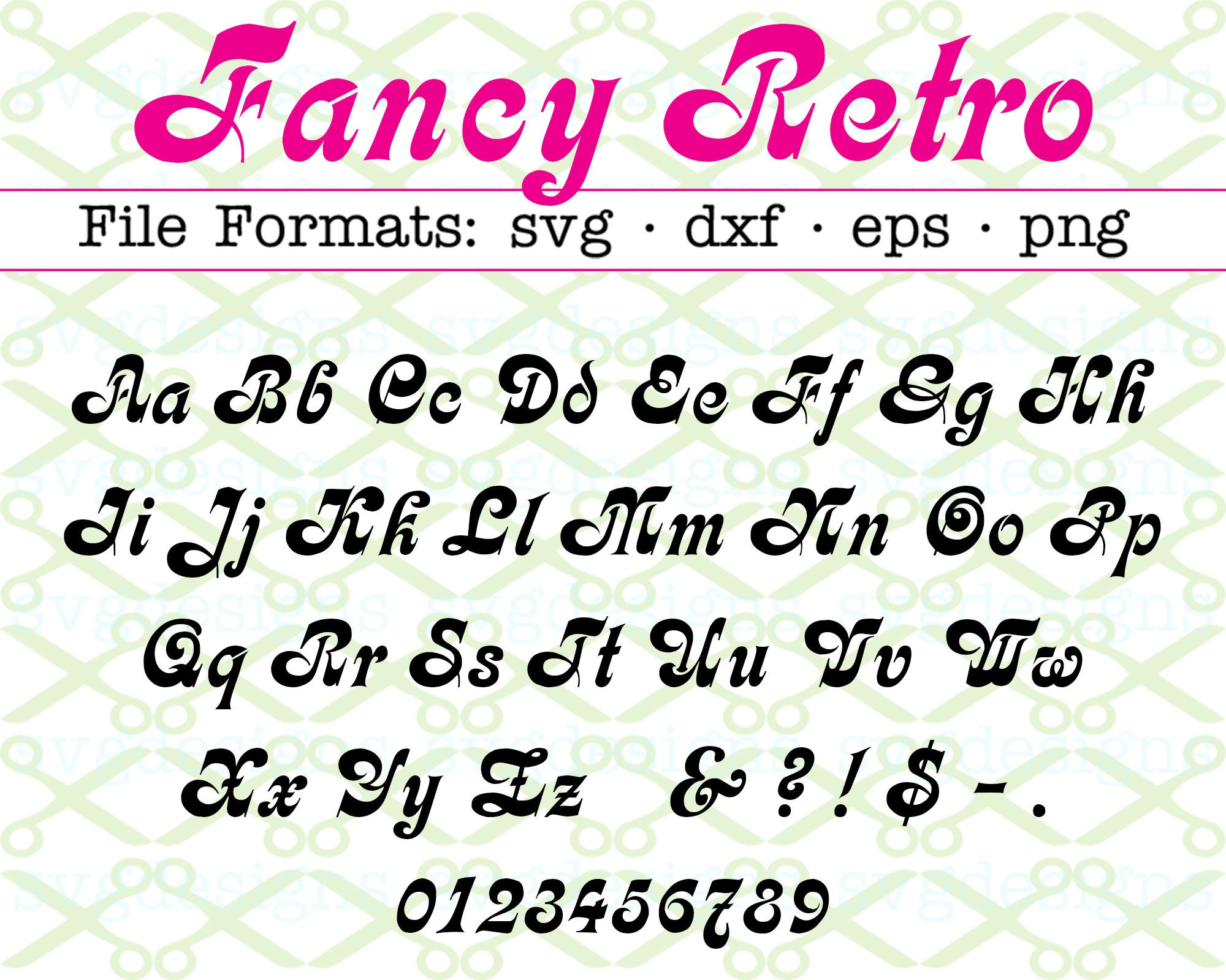 Fancy Retro Svg Dxf Eps PNG Bold Font Groovy Font Retro | Etsy