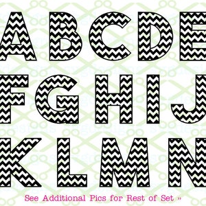 CHEVRON Monogram Svg Letters & Numbers Svg Dxf Eps Png. | Etsy