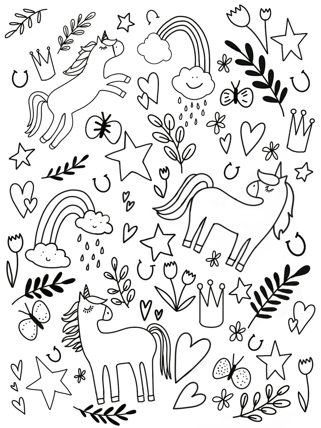 Magical Colouring Sheet - Etsy