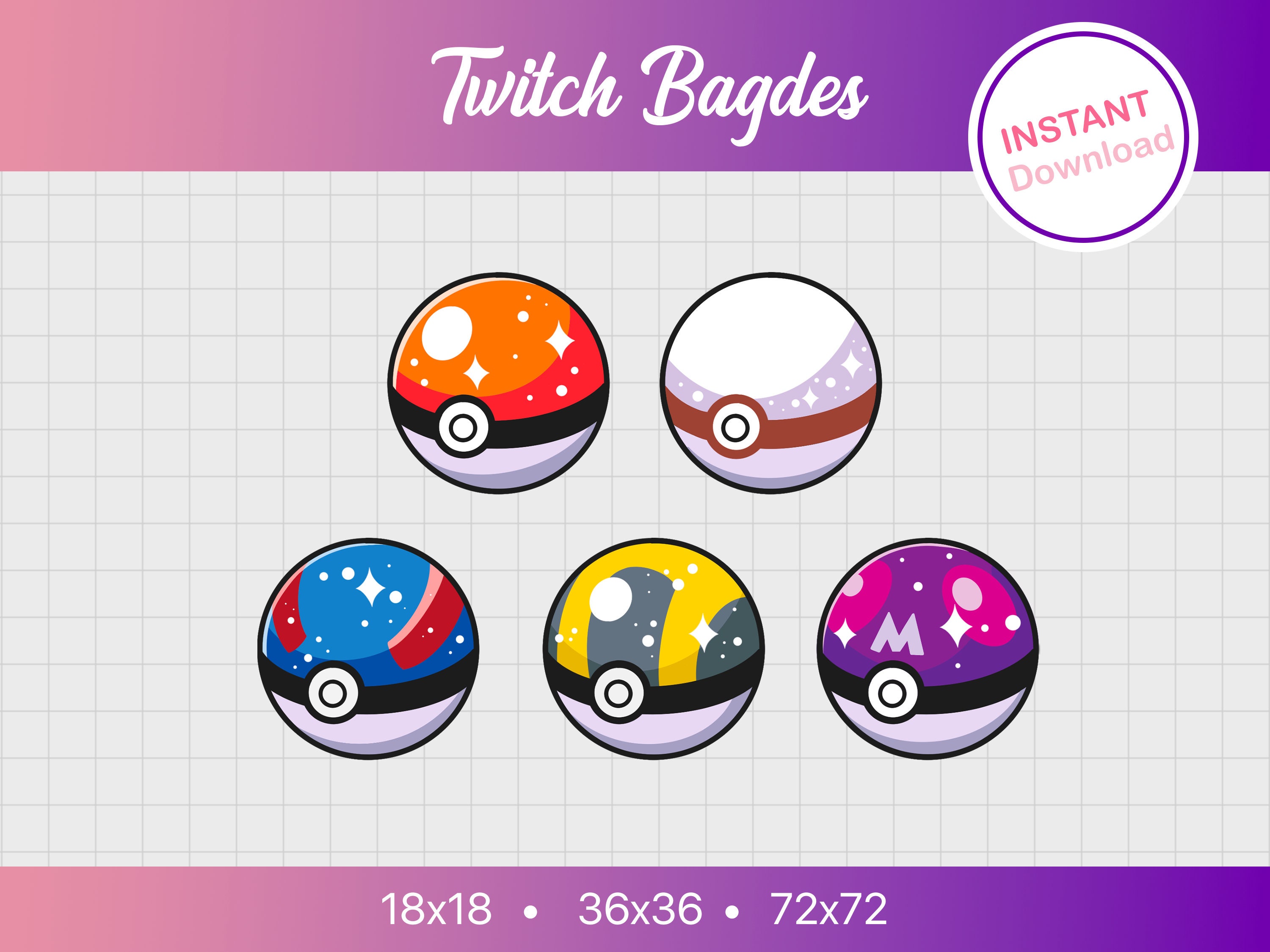 Twitch Badge Pokéball - Etsy
