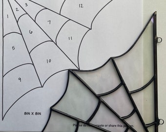 Spider Web Stained Glass Pattern - Etsy