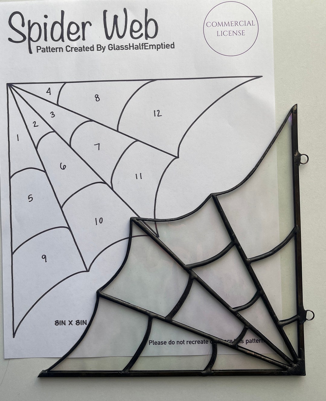 Stained Glass Spider Web Pattern - Commercial - Etsy