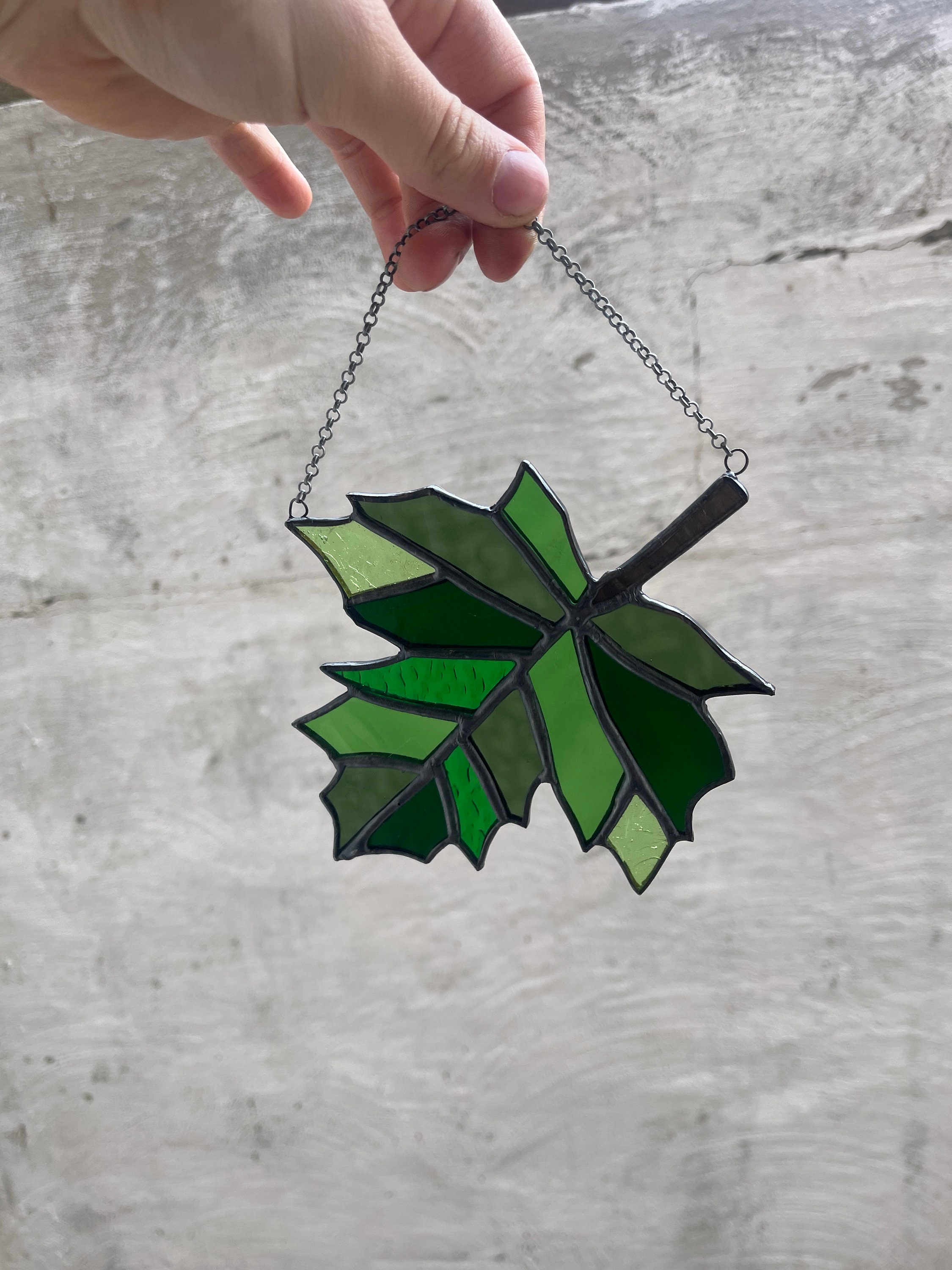 Fall Leaf Stained Glass Suncatcher - Etsy