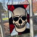 Stained Glass Skull Window Panel Suncatcher - Etsy