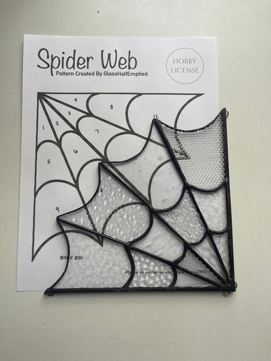 Stained Glass Spider Web Pattern - Hobby - Etsy
