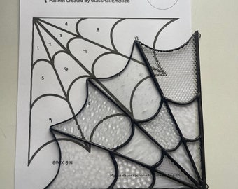 Stained Glass Spider Web Pattern Hobby - Etsy