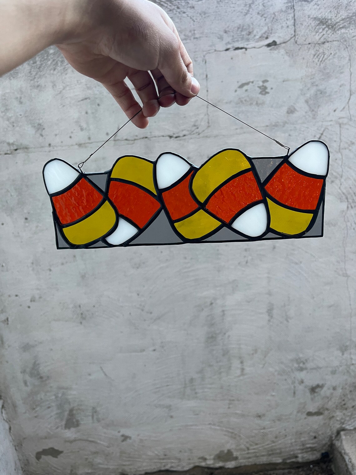 Candy Corn Stained Glass Suncatcher - Etsy