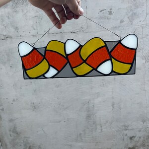 Candy Corn Stained Glass Suncatcher - Etsy