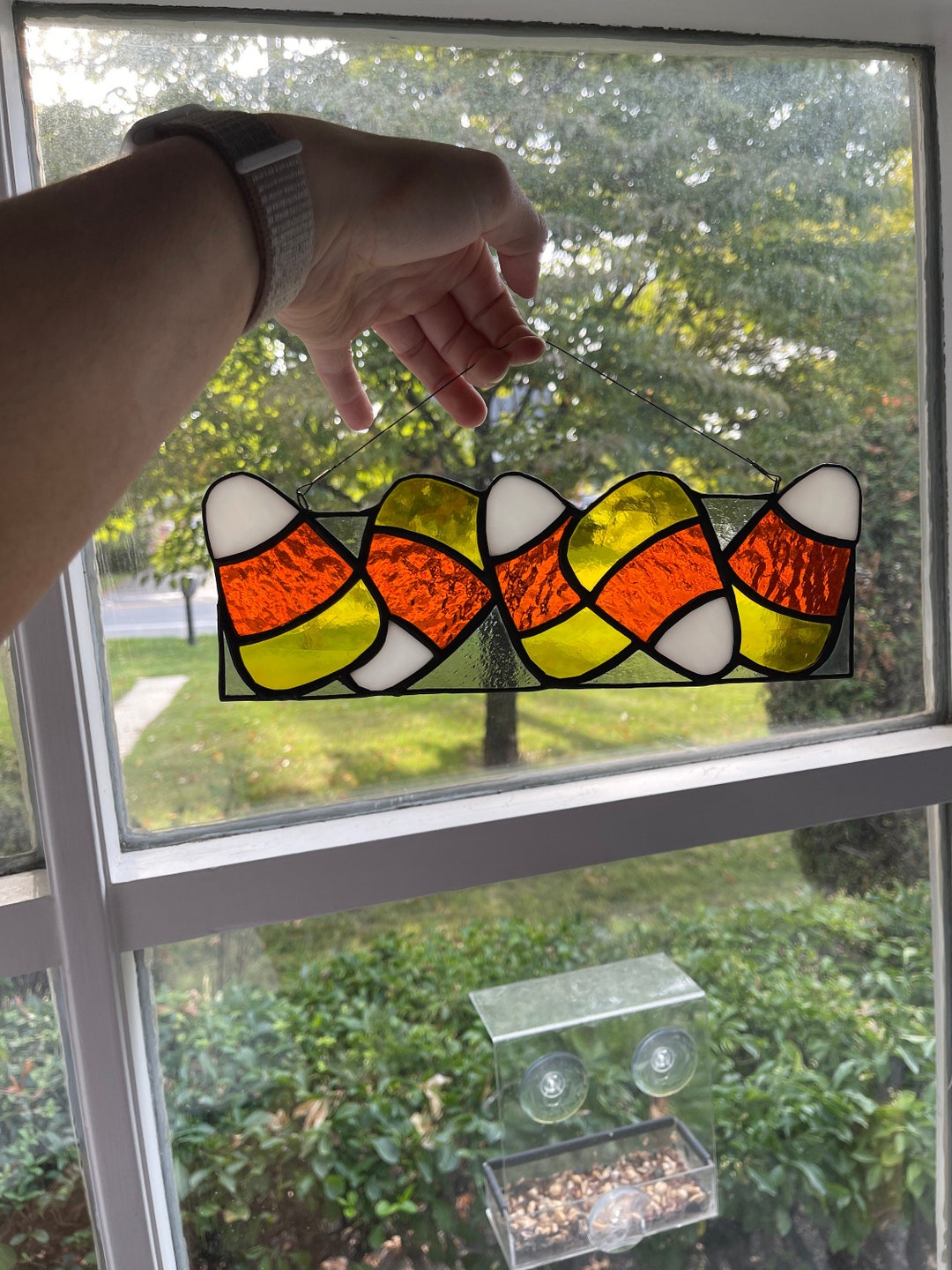 Candy Corn Stained Glass Suncatcher - Etsy