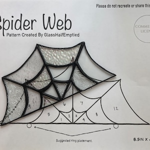 Stained Glass Spider Web Pattern - Commercial - Etsy