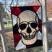 Stained Glass Skull Window Panel Suncatcher - Etsy