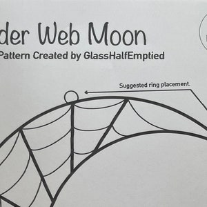 Spider Web Moon Stained Glass Pattern - Hobby - Etsy