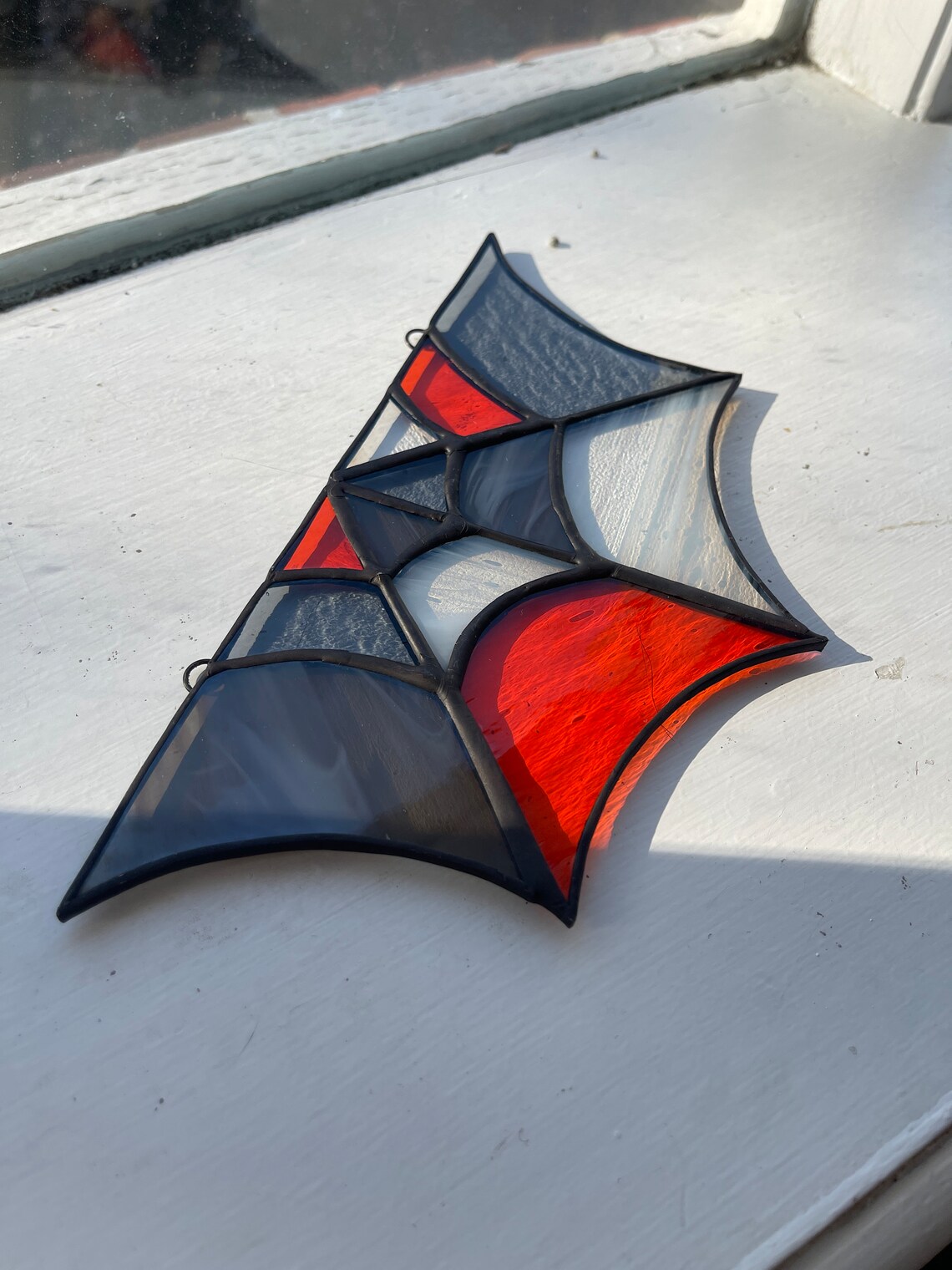 Stained Glass Spider Web Suncatcher - Etsy