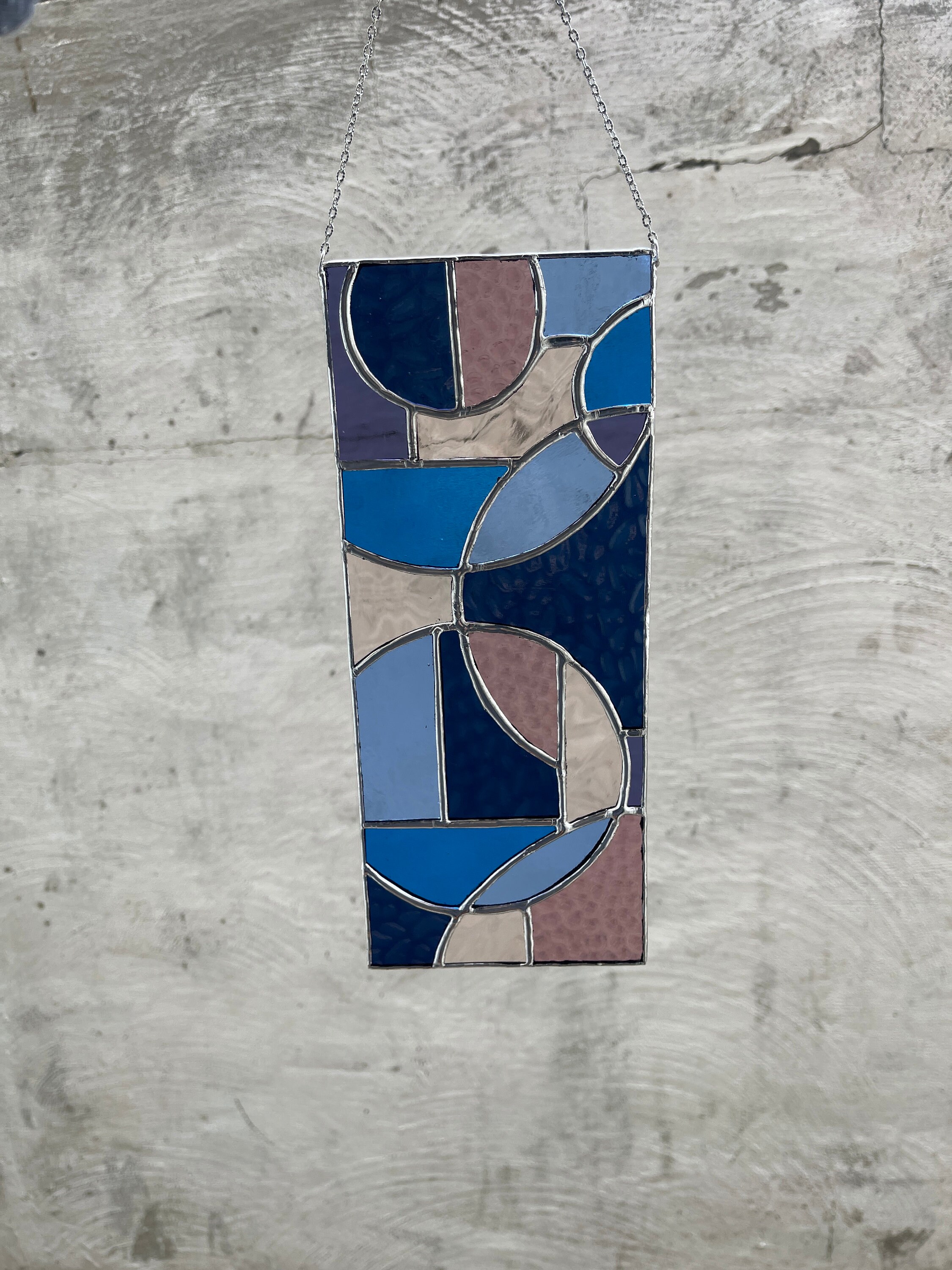 Abstract Stained Glass Suncatcher - Etsy