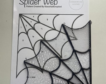 Spider Web Stained Glass Pattern - Etsy