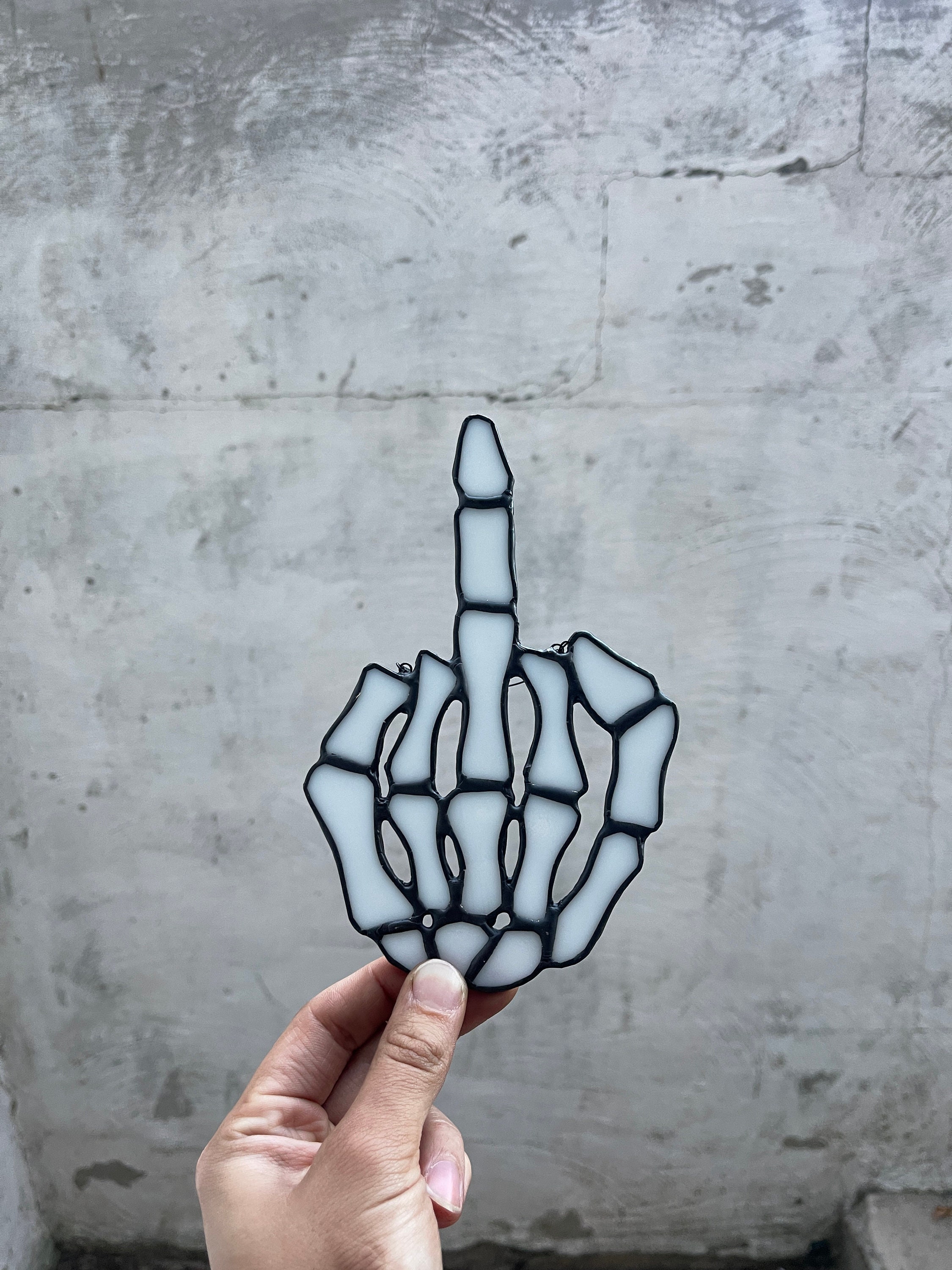 Stained Glass Skeleton Hand - Etsy