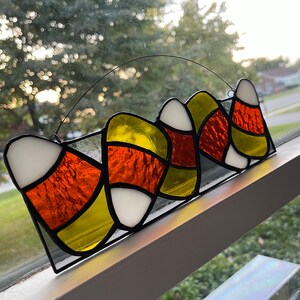 Candy Corn Stained Glass Suncatcher - Etsy