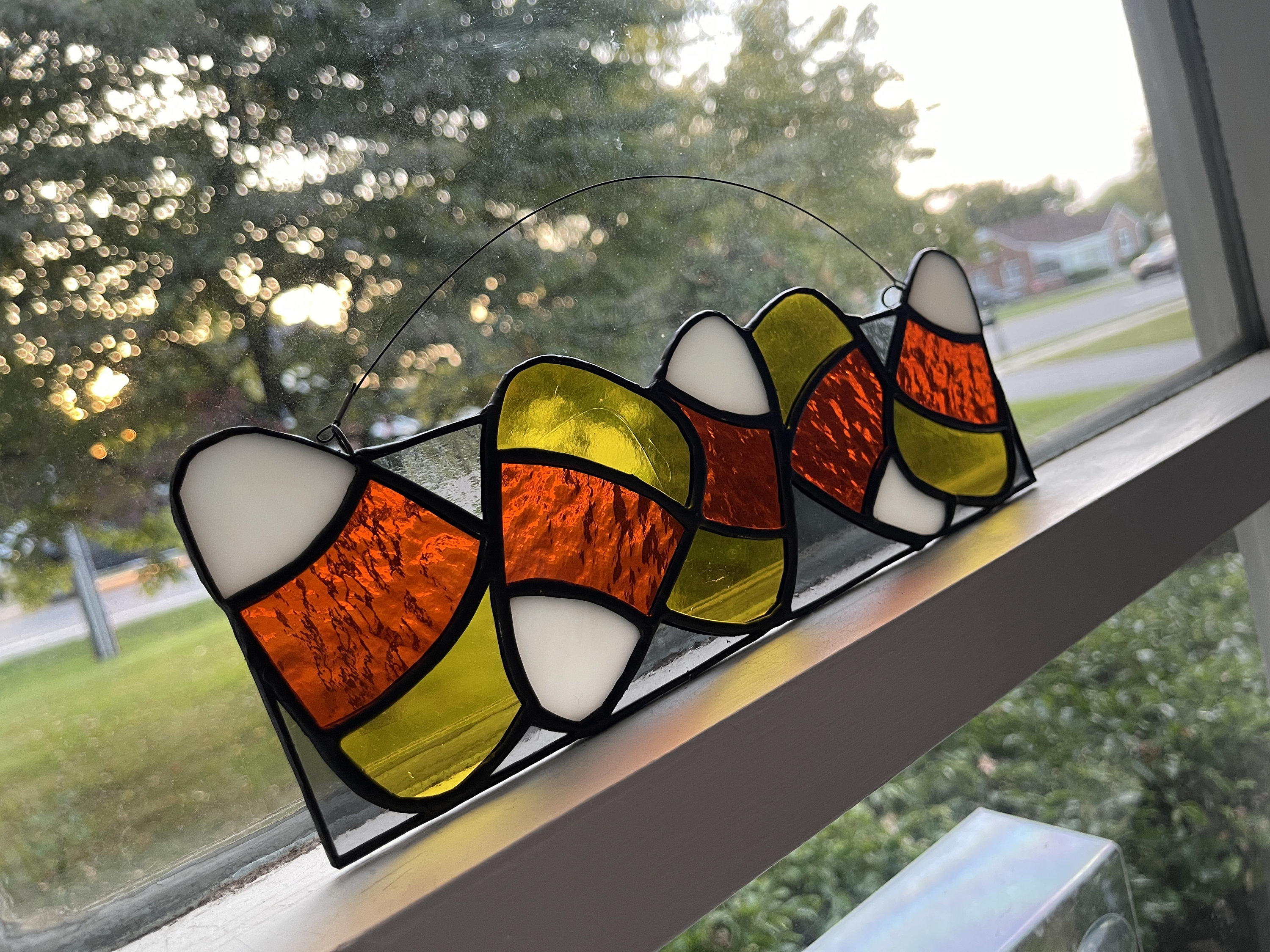 Candy Corn Stained Glass Suncatcher - Etsy