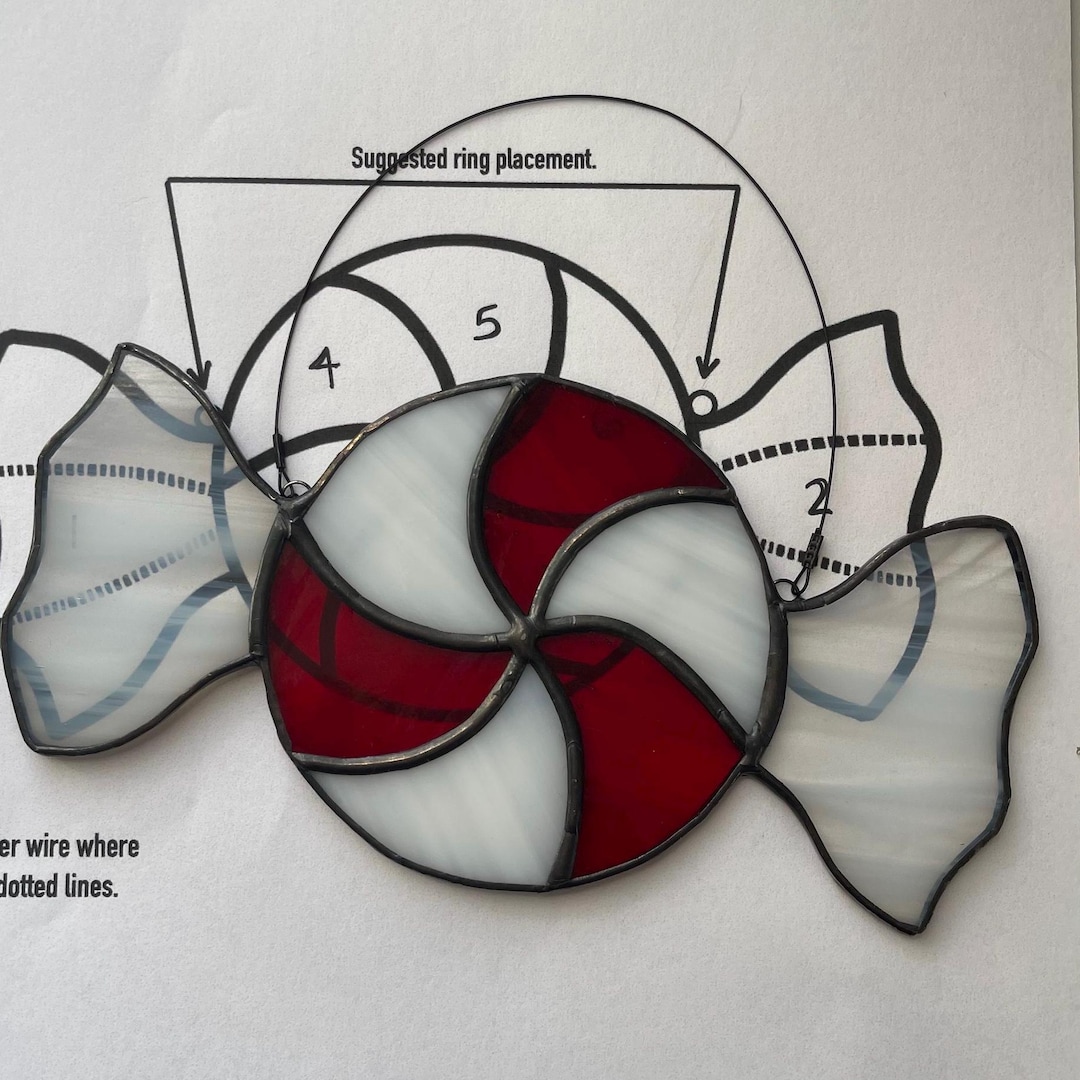 Christmas Candy Stained Glass Pattern Hobby - Etsy