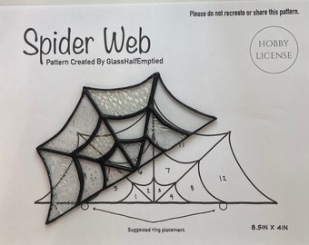 Spider Web - Stained Glass Pattern - Etsy