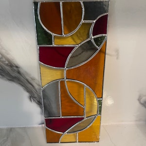 Abstract Stained Glass Suncatcher - Etsy