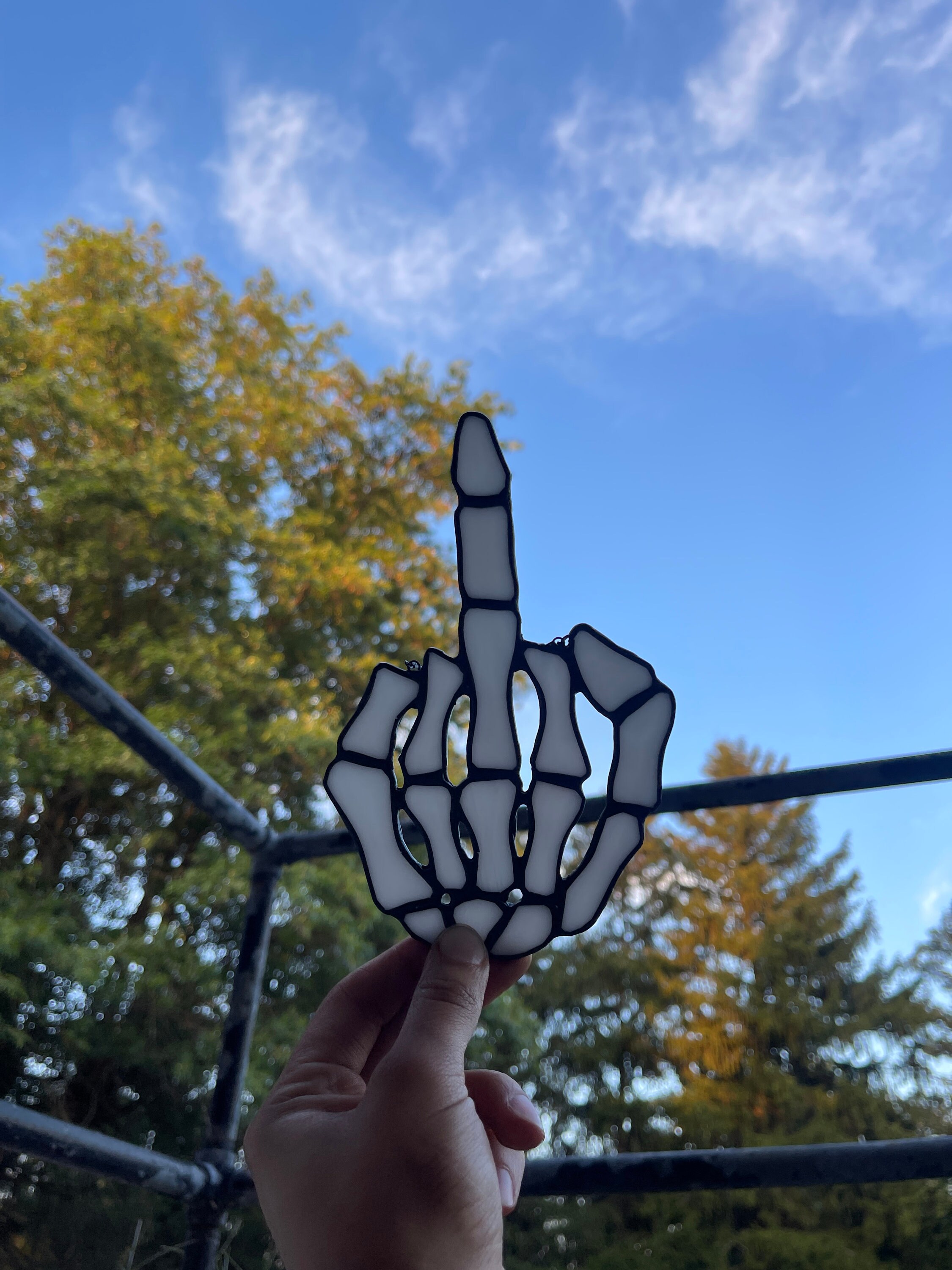 Stained Glass Skeleton Hand - Etsy