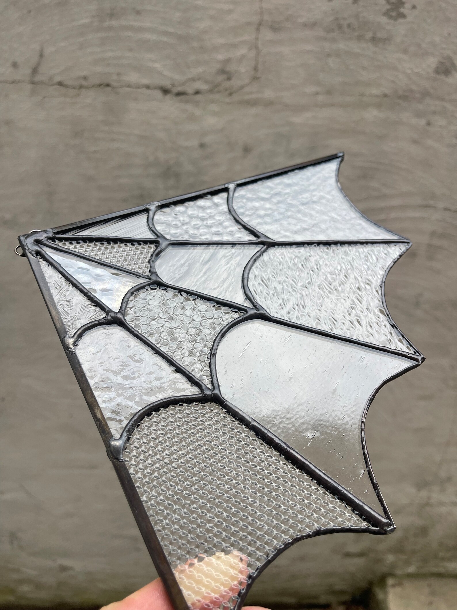 Spider Web Stained Glass Suncatcher - Etsy