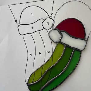 Christmas Pickle Stained Glass Pattern - Hobby - Etsy