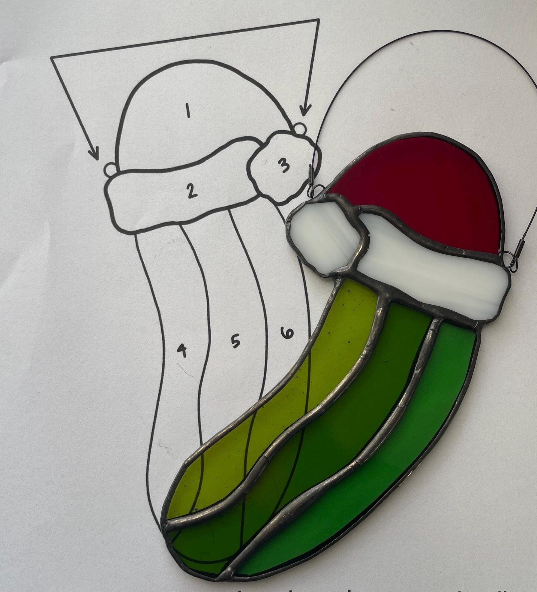 Christmas Pickle Stained Glass Pattern - Hobby - Etsy