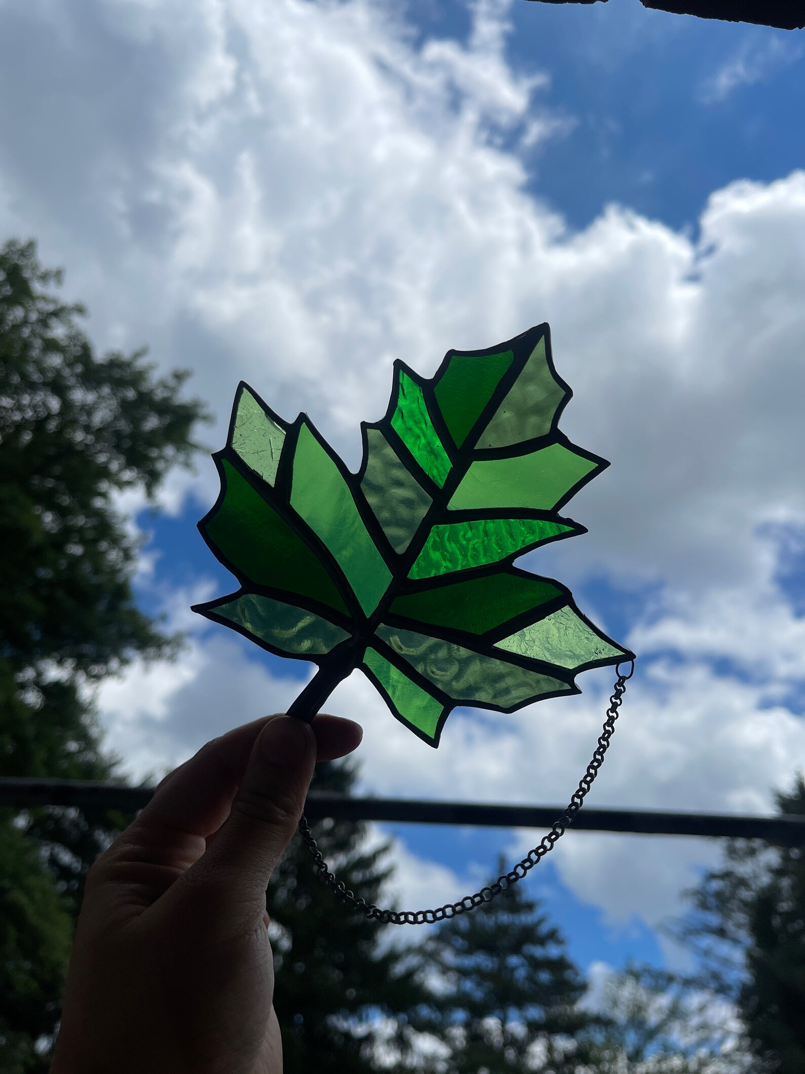 Fall Leaf Stained Glass Suncatcher - Etsy