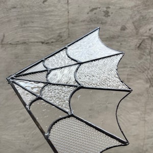 Spider Web Stained Glass Suncatcher - Etsy