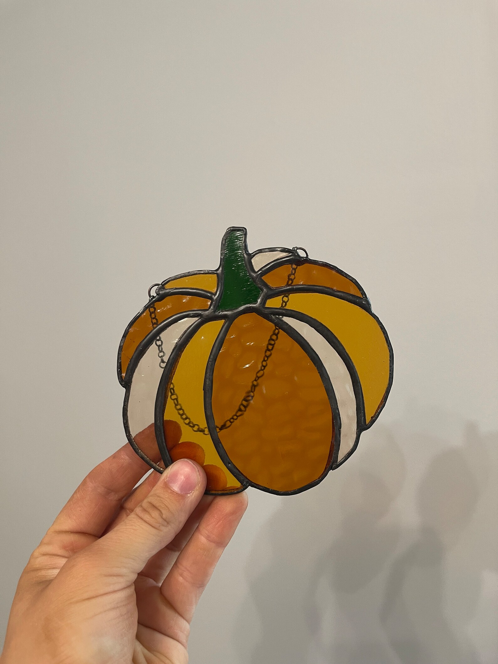 Stained Glass Pumpkin Suncatchers - Etsy